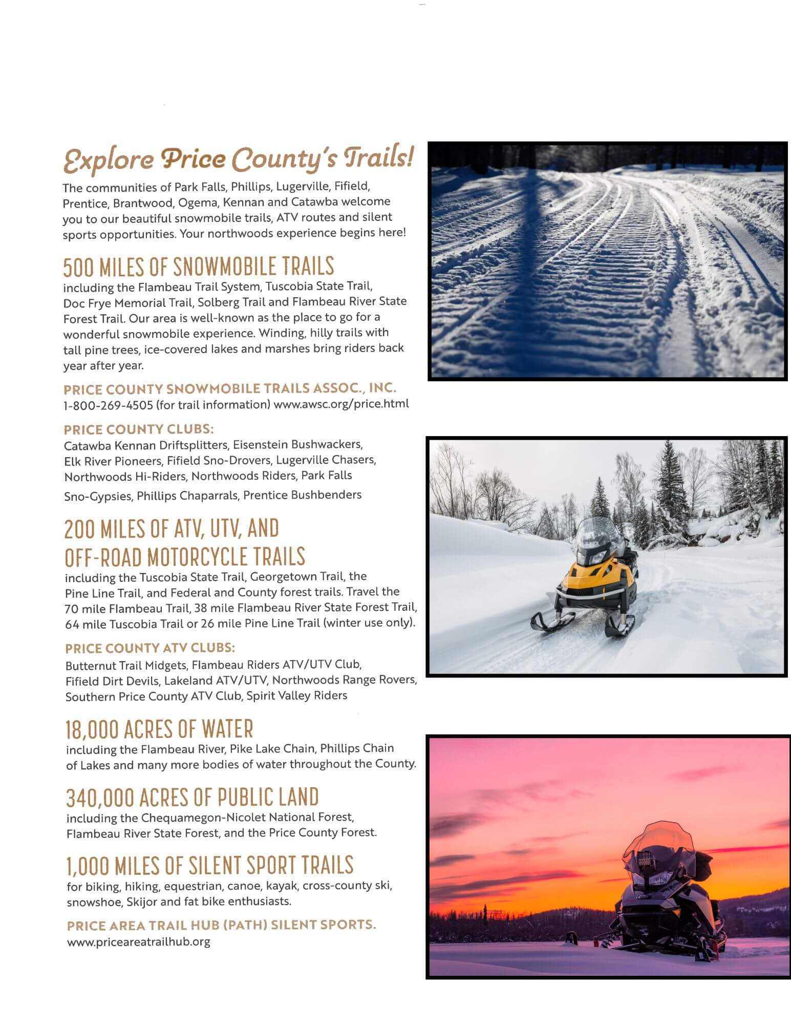 Trail Reports - Phillips Chamber of Commerce